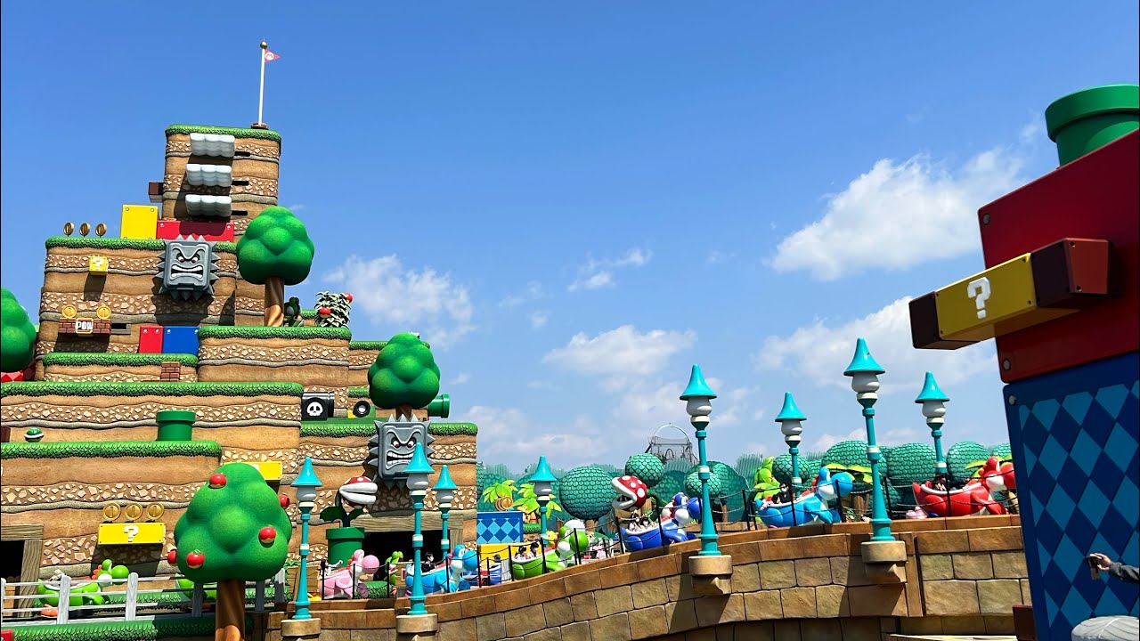 Mario cart dark ride at Universal studios Japan in super intendo world ...