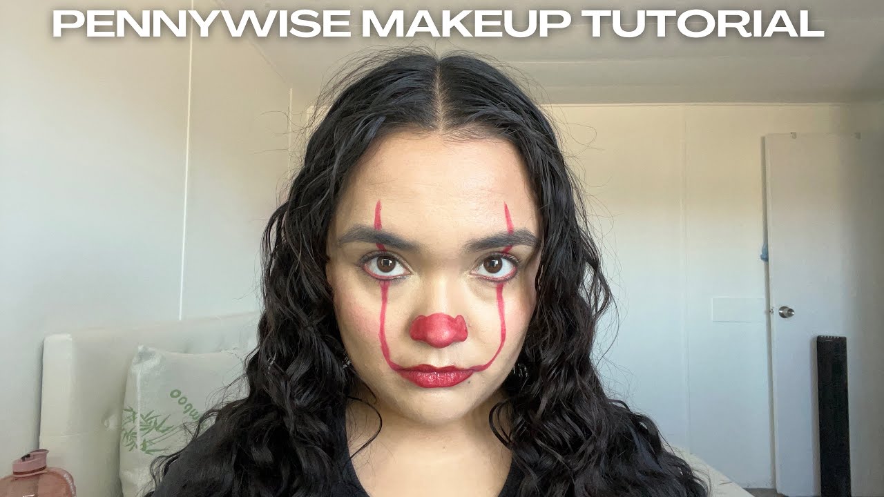 how to do a PENNYWISE MAKEUP LOOK | vlogoween day 28🎃 - YouTube