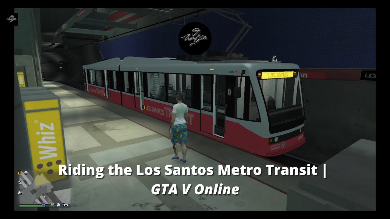 Riding the Los Santos Metro Transit in GTA V - YouTube