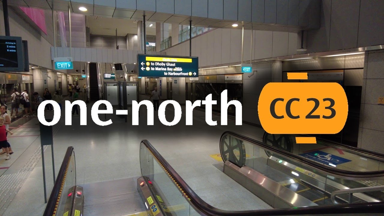 CC23 one-north MRT Station: Exit A to Platforms | Circle Line - YouTube