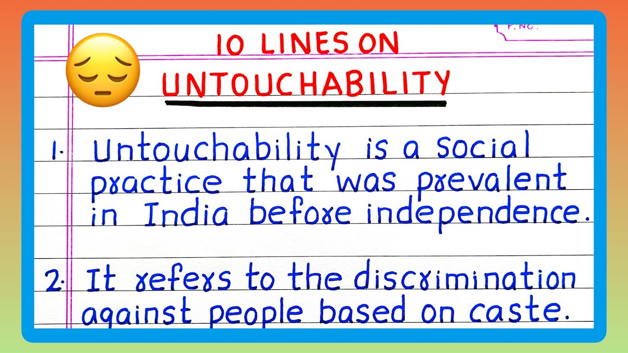 Few lines on UNTOUCHABILITY | 10 Lines on UNTOUCHABILITY | Essay on ...