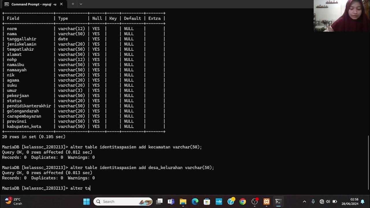 Tugas basis data (membuat database identitas pasien, kunjungan pasien, an poliklinik) - YouTube