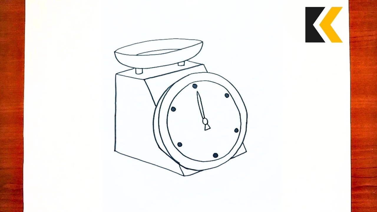 How To Draw Scales | Draw Baking Utensils Easily - YouTube