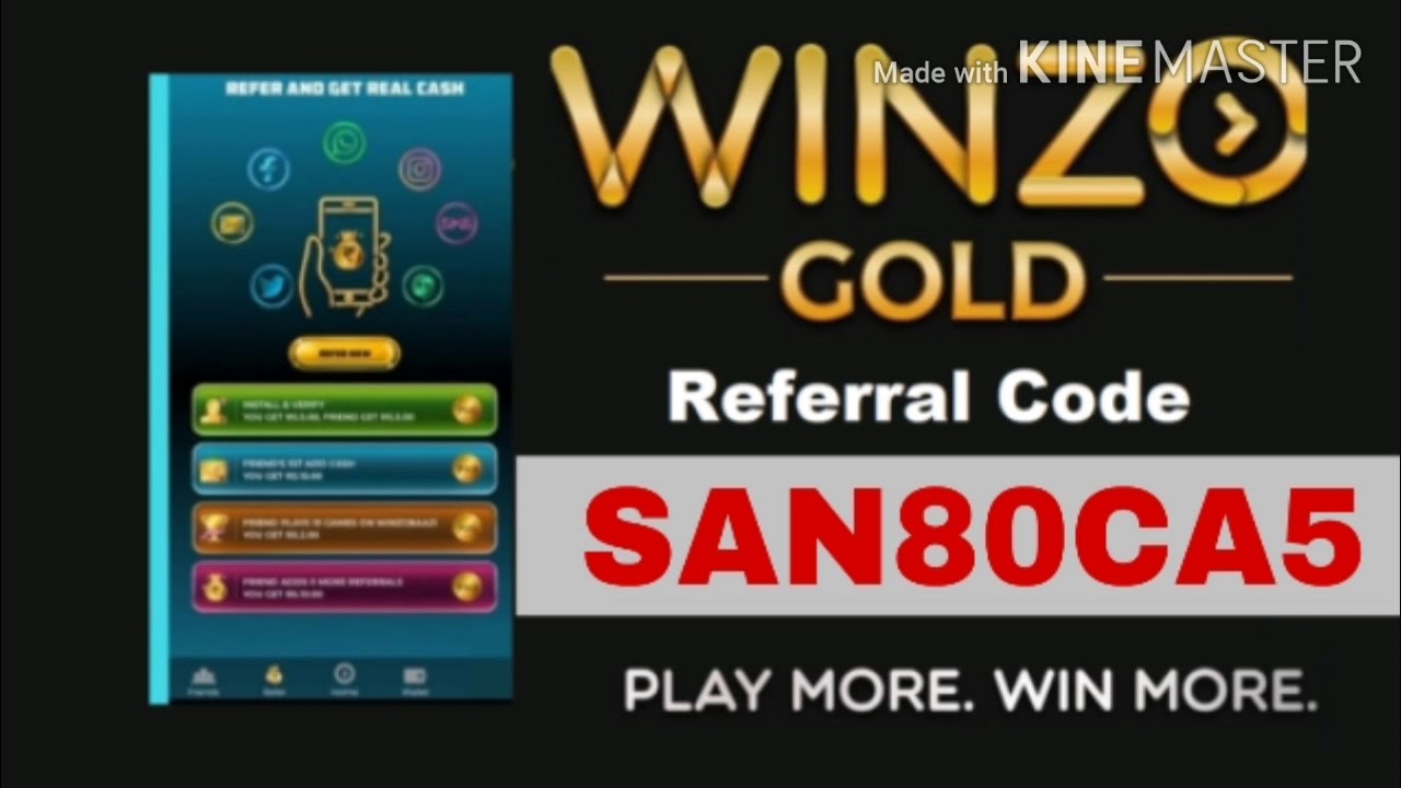 winzo gold referal code...dawanload link in description - YouTube