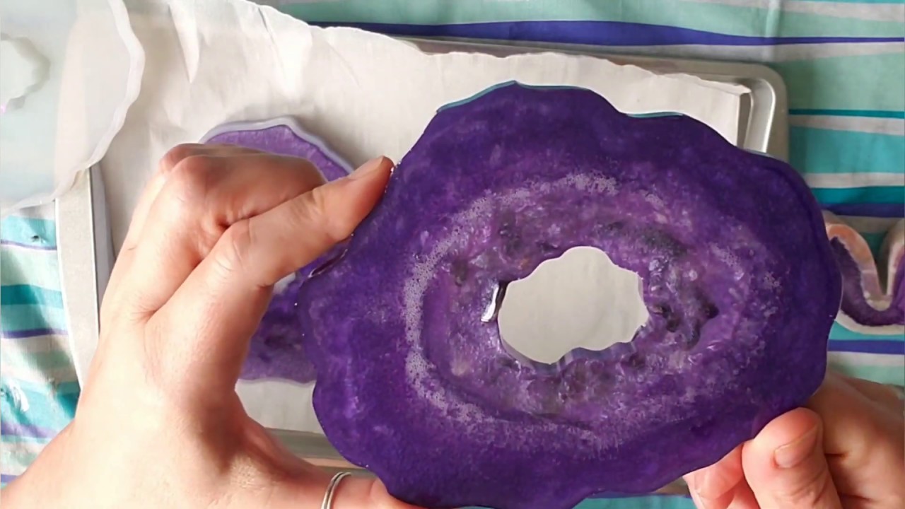 Demolding Resin Amethyst Geode Coasters! Plus Mermaids Tails! Gorgeous ...