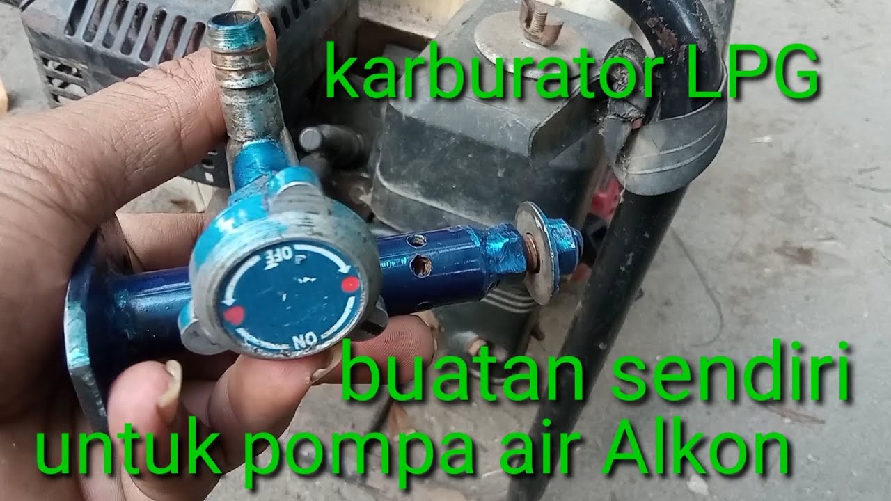 Karburator LPG buatan sendiri, alkon susah hidupnya, ternyata busi nya ...