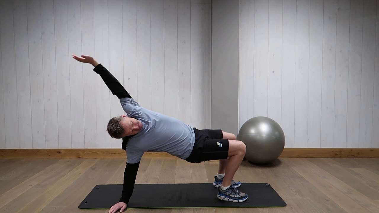 Hip Bridge with Overhead Reach - YouTube