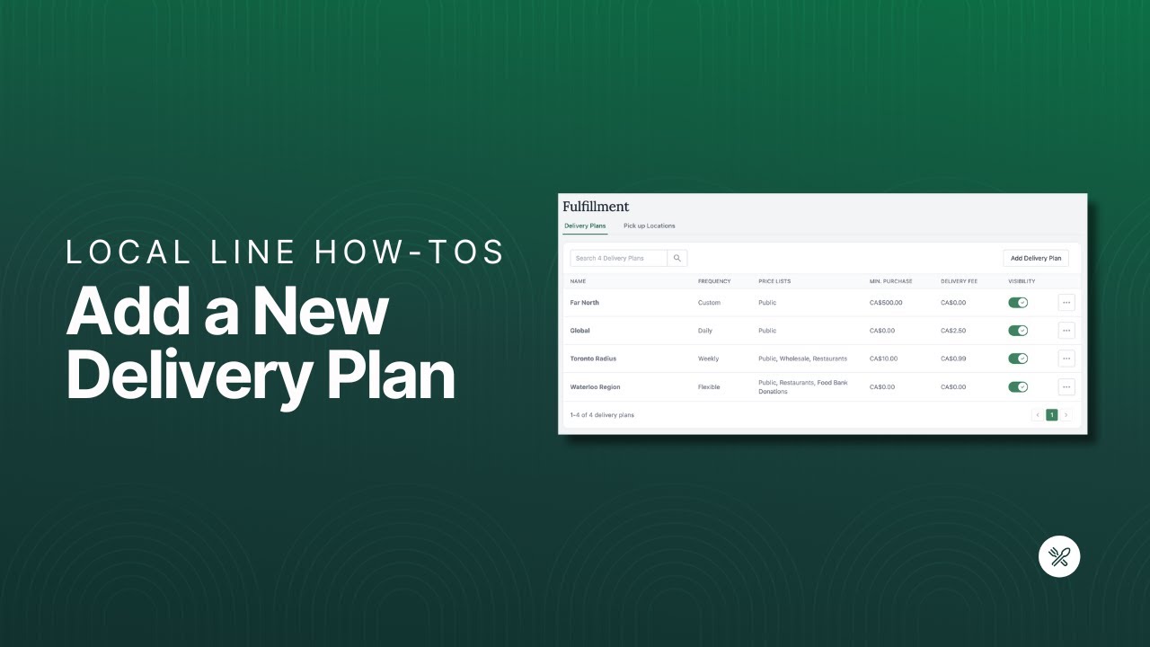 Creating a New Delivery Plan | Local Line How-to - YouTube