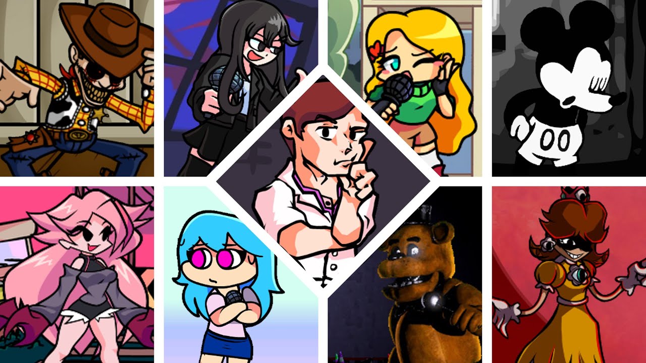 LORE MEW MIX but every turn a different character sings it (FNF Lore v2 ...