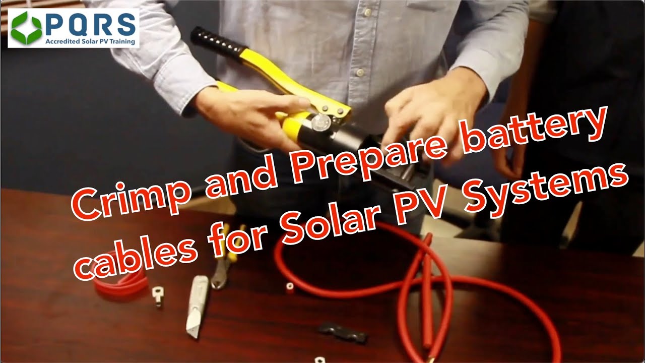 Battery Cable Crimping in a Solar PV System - YouTube