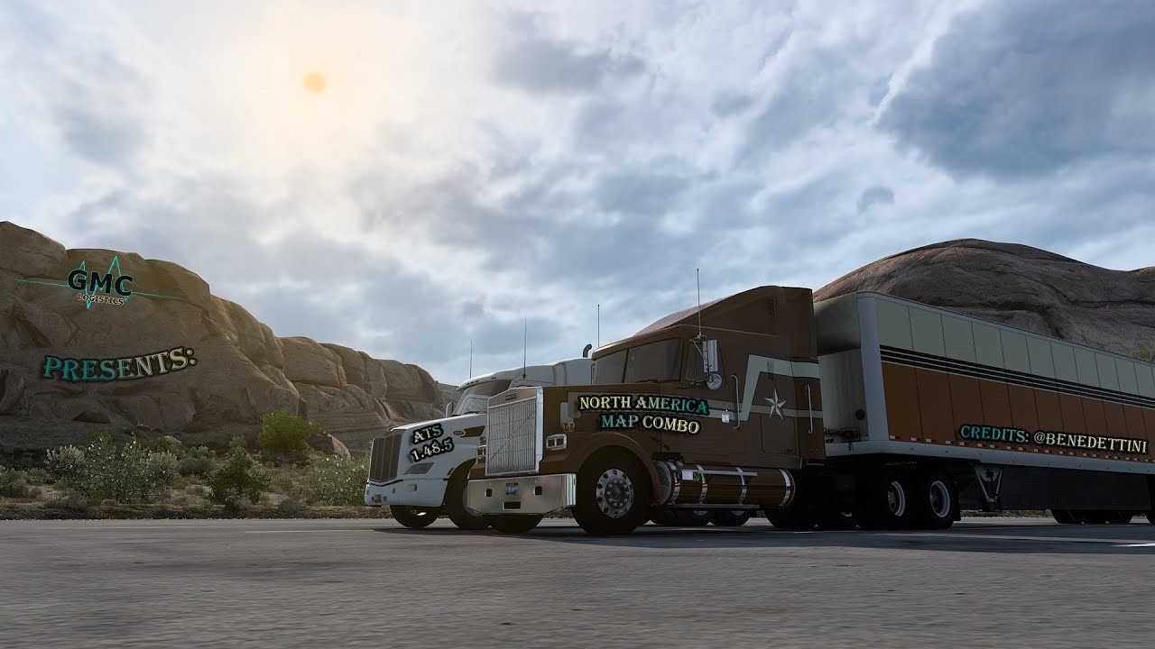 ATS 1.48.5 - GMC Logistics - North America Map Combo 12.11.2023 - YouTube
