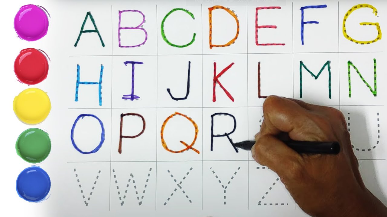 a to z, Abc Dotted Tracing, English Alphabet Writing, Preschool ...