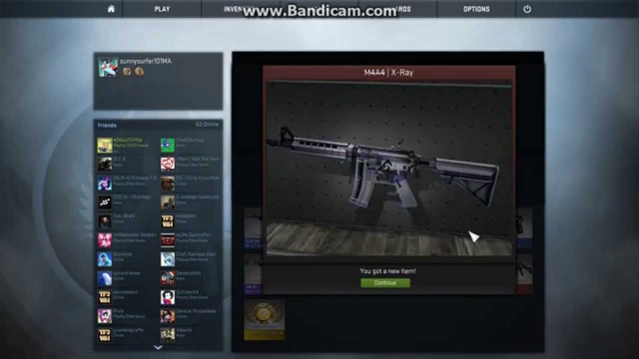 First CS:GO unbox (M4 X-RAY) - YouTube