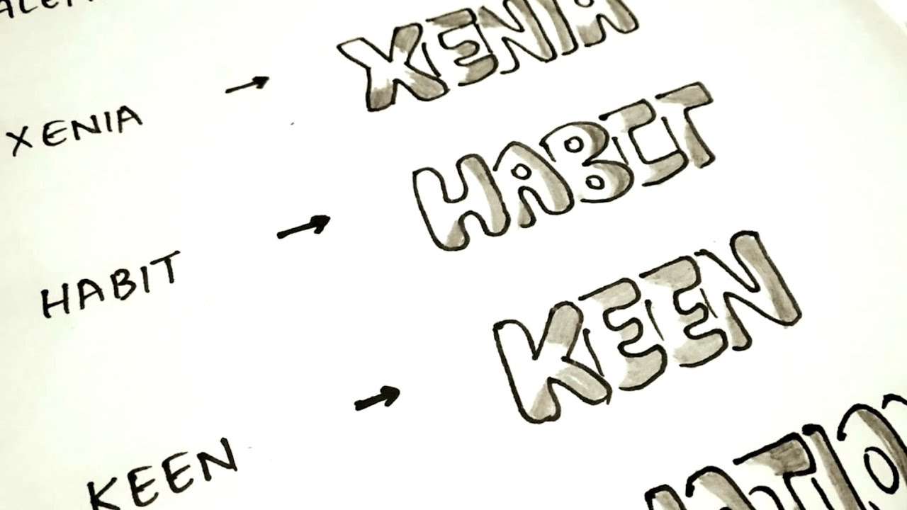 How to write in bold capital letters. English alphabet calligraphy ...