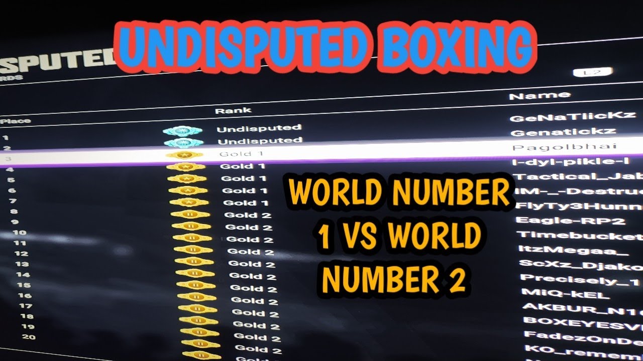WORLD NUMBER 1 vs WORLD NUMBER 2 | UNDISPUTED BOXING - YouTube