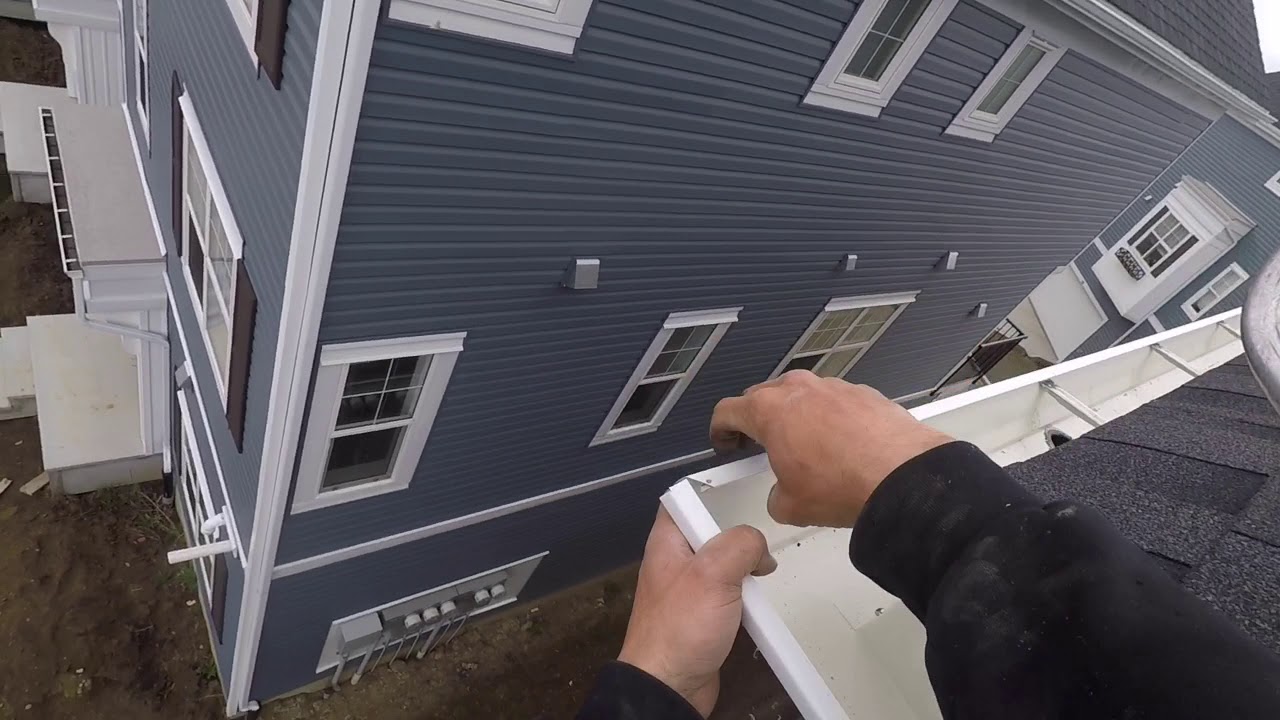 Installing eavestrough - eyebrows without measuring - YouTube