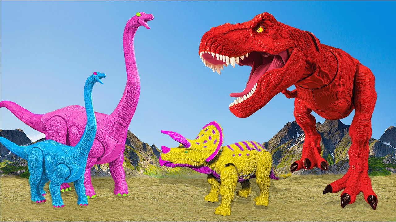 Heroic T-Rex Rescues Brontosaurus Herd from Giant Ankylosaurs Attack ...