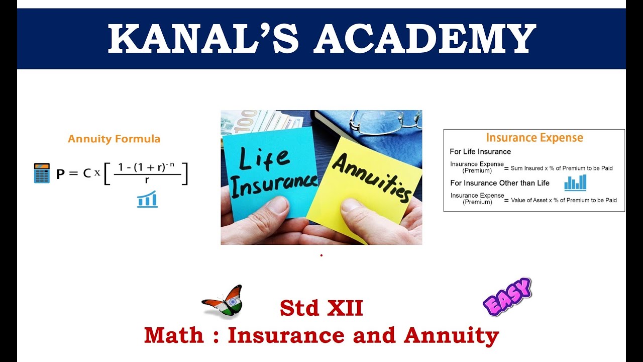 Std XII : Math : Insurance and annuity part 6 - YouTube