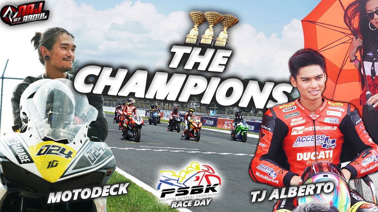 MOTODECK | TJ ALBERTO THE CHAMPIONS| PSBK 2022 RACE DAY | Naj Abdul ...