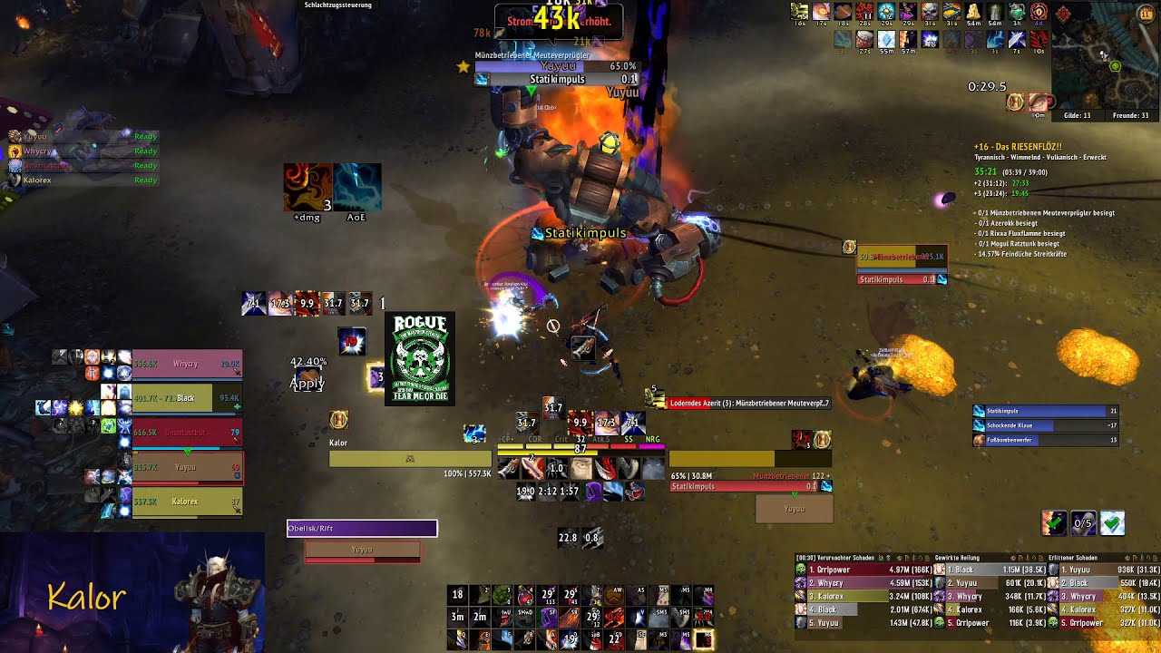 16 + 2 Motherlode/Prot-Warri/Outlaw-Rogue/Unholy-DK/Retri-Pala/Diszi ...