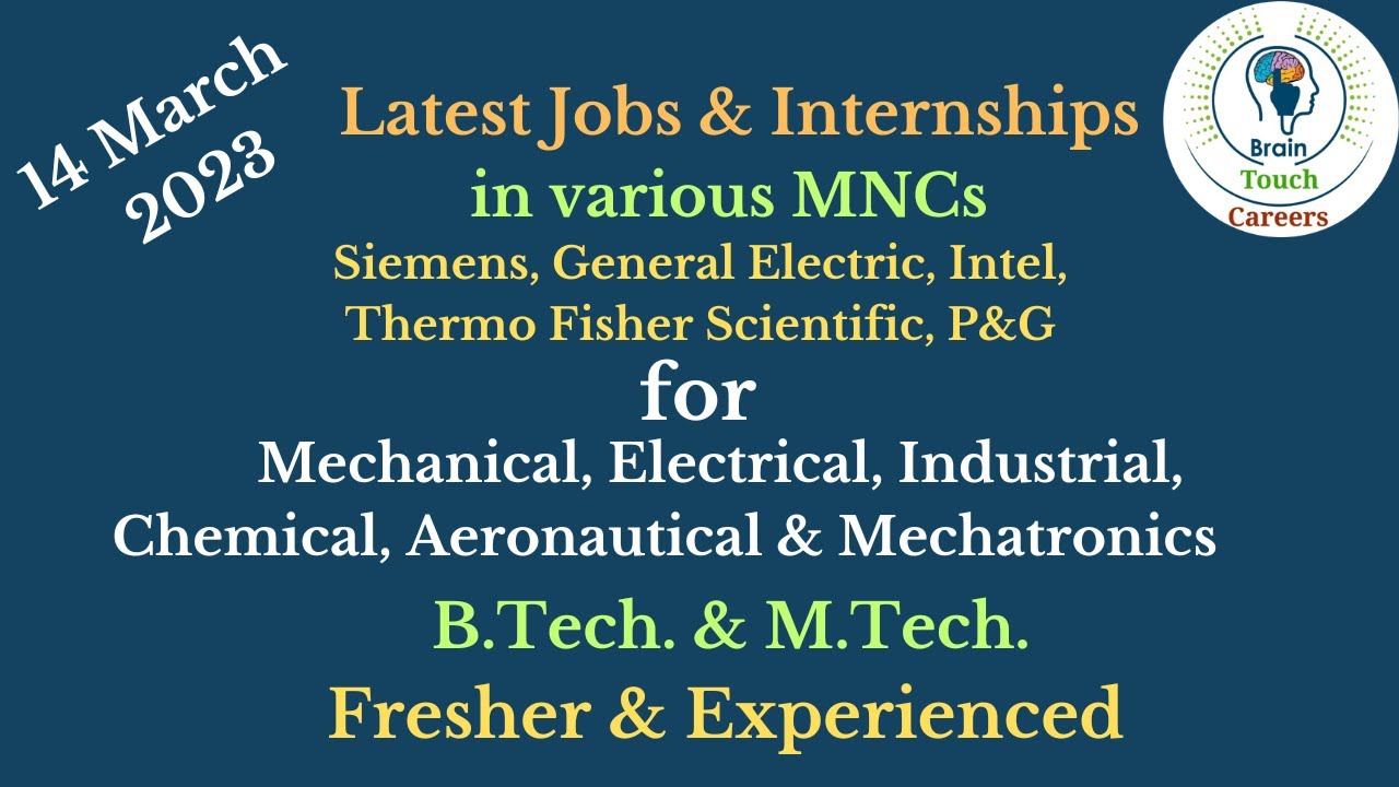 Latest High Paying Private MNC Jobs for Mechanical/Electrical ...