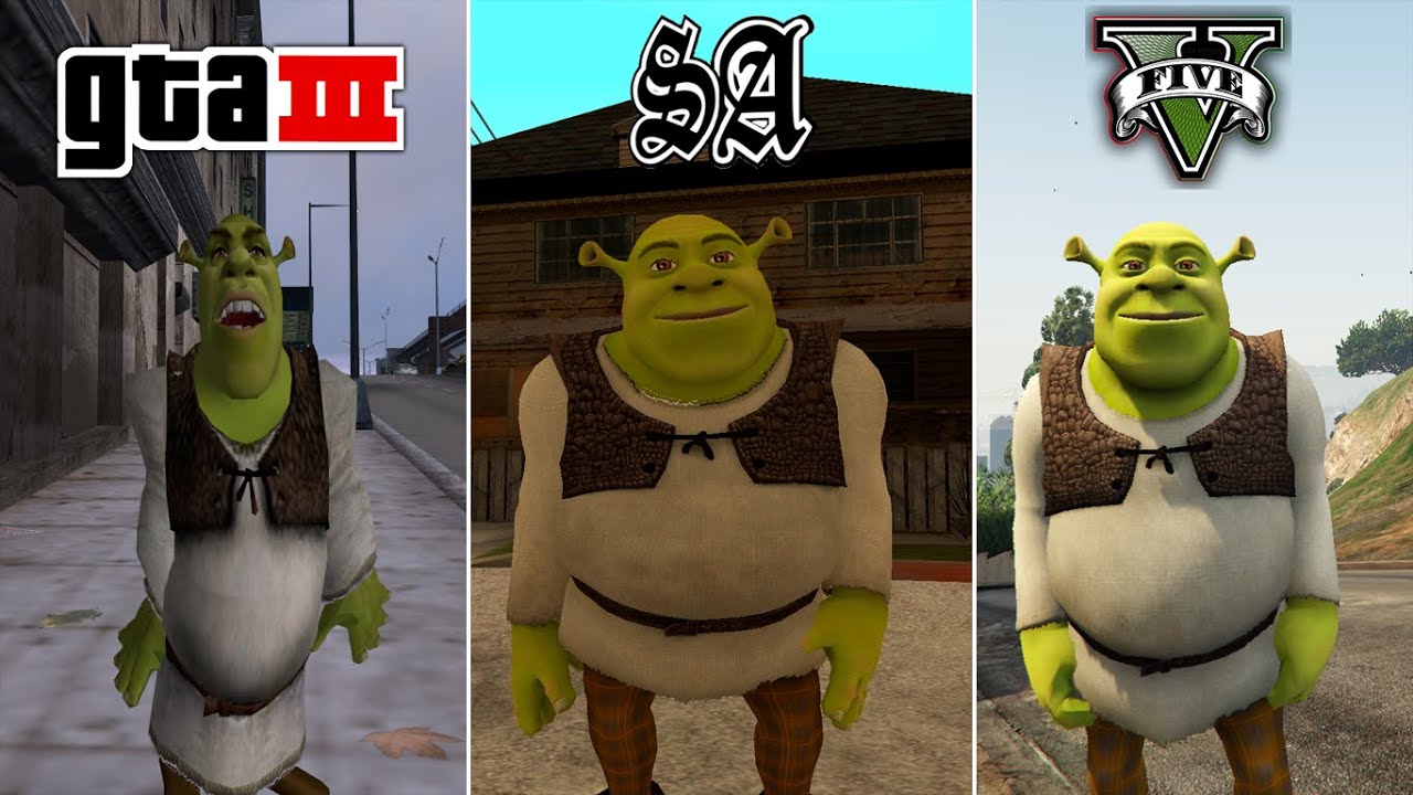 Shrek in GTA Games (Evolution) - YouTube