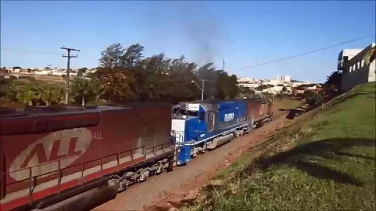 Trem F06 da RUMO ALL com EMD SD40T-2 RUMO 9498 - YouTube