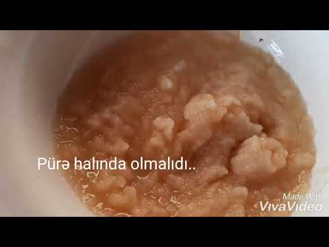 Alma ceminin hazirlanmasi.. cox dadlı, rəngi göz oxşayan.ən əsasıda qaralmadan..