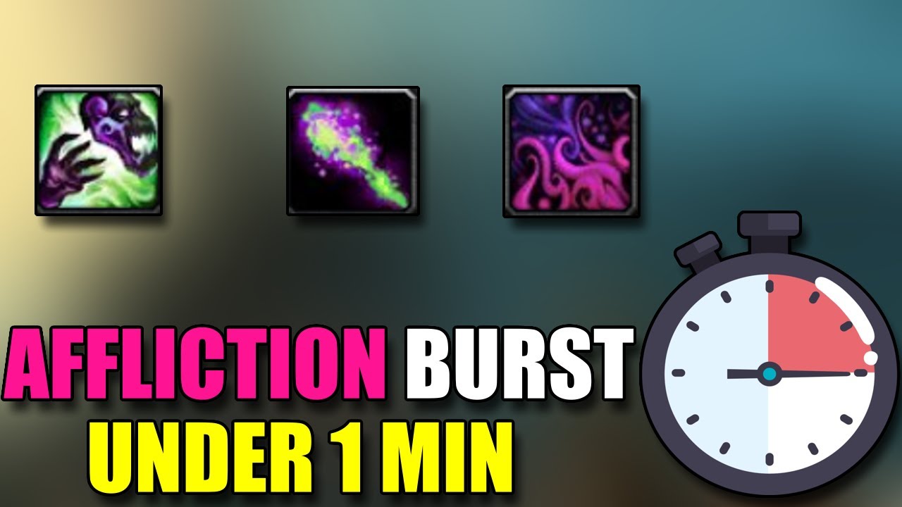 How to Burst as Affliction warlock Explained Under 1 minute! - Bualock ...