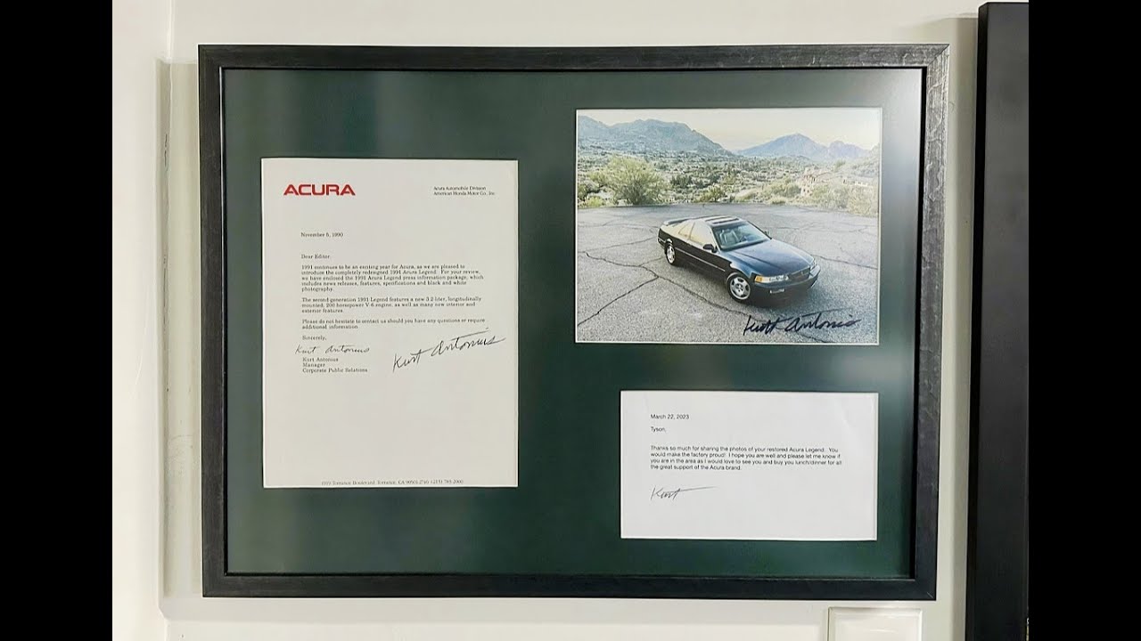 New Piece of Signed Acura Garage Art - YouTube