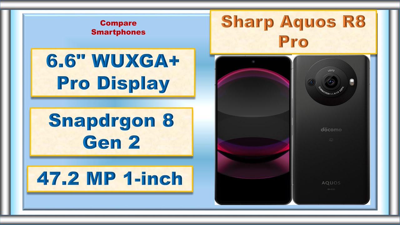 Sharp Aquos R8 Pro Specs @CompareSmartPhones1 - YouTube
