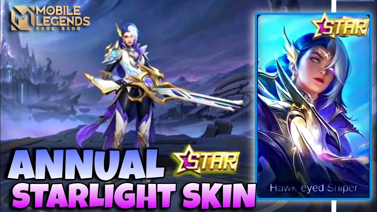 NEW LESLEY "HAWK EYED SNIPER" ANNUAL STARLIGHT SKIN 2022 | LESLEY ASL SKIN | MLBB NEW SKIN - YouTube