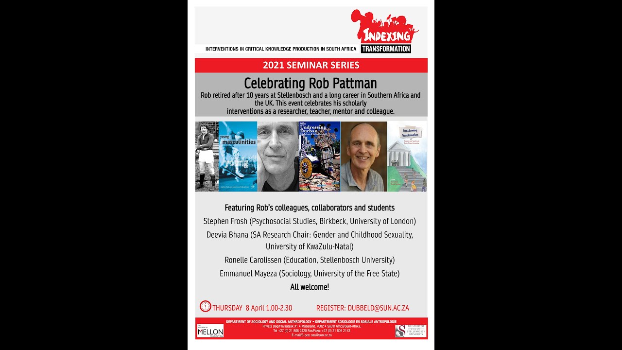 PROF ROB PATTMAN: Celebration Lecture - YouTube