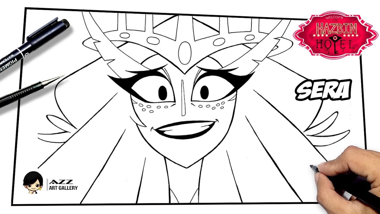 How to draw Sera Hazbin Hotel - YouTube