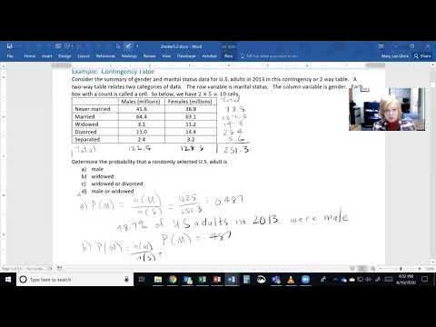 STA 113 5.2.2c Example Contingency table - YouTube