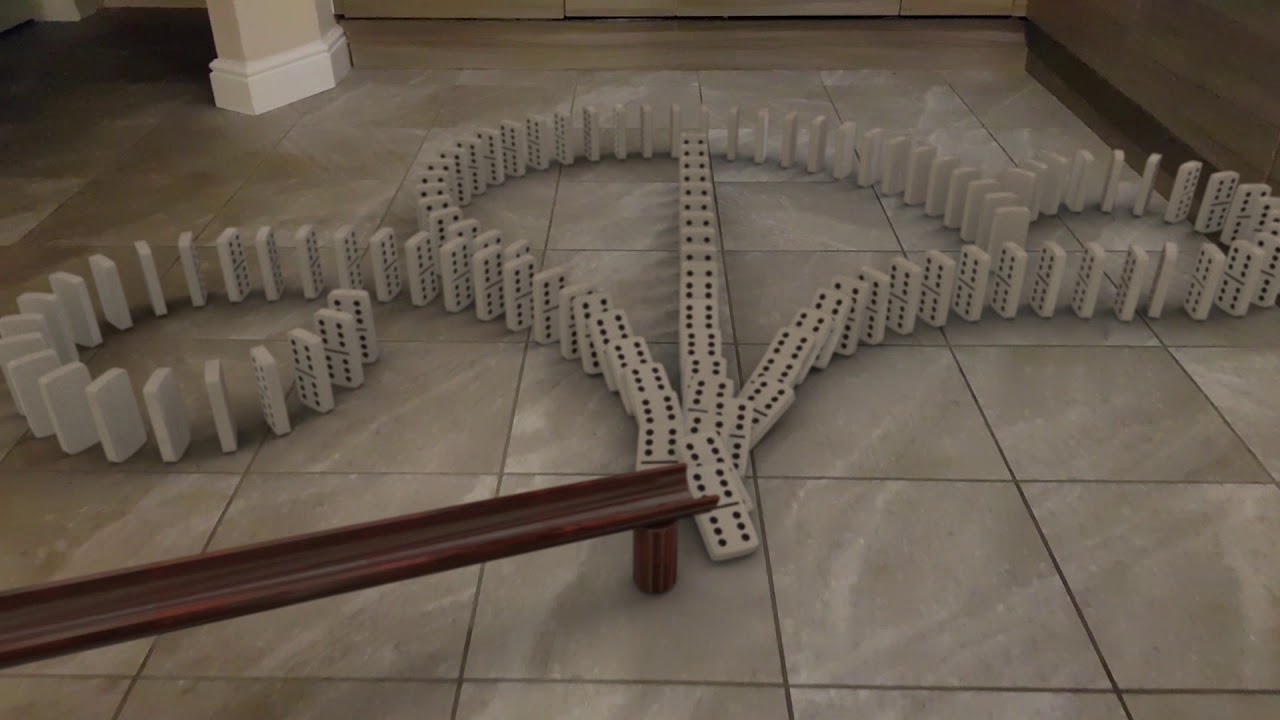 Cinema 4d and After Effects Domino fall - YouTube
