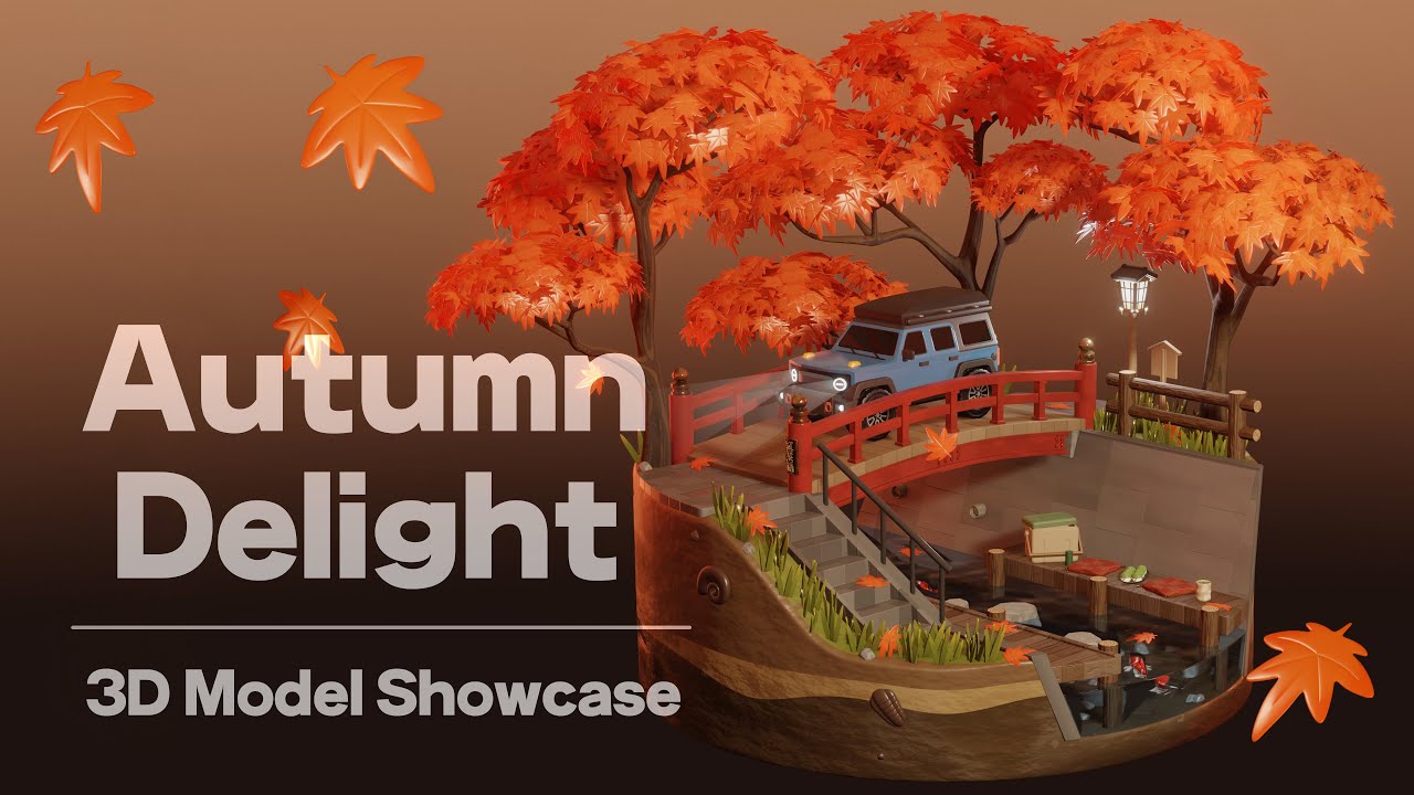 Autumn Delight 3D Model Showcase - YouTube