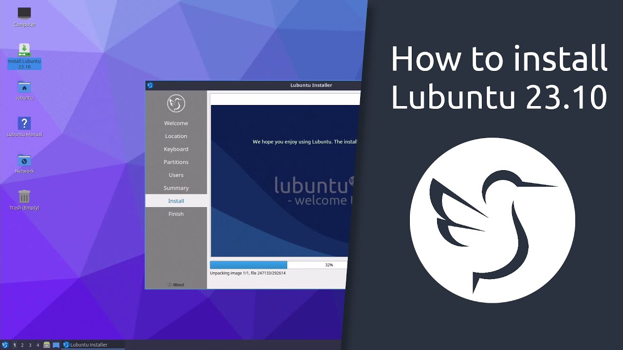 How to install Lubuntu 23.10 - YouTube