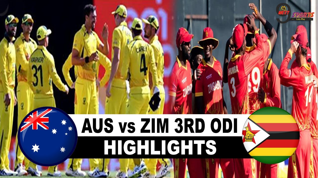 Australia vs Zimbabwe 3rd ODI Highlights 2022 | Aus vs Zim 3rd ODI ...