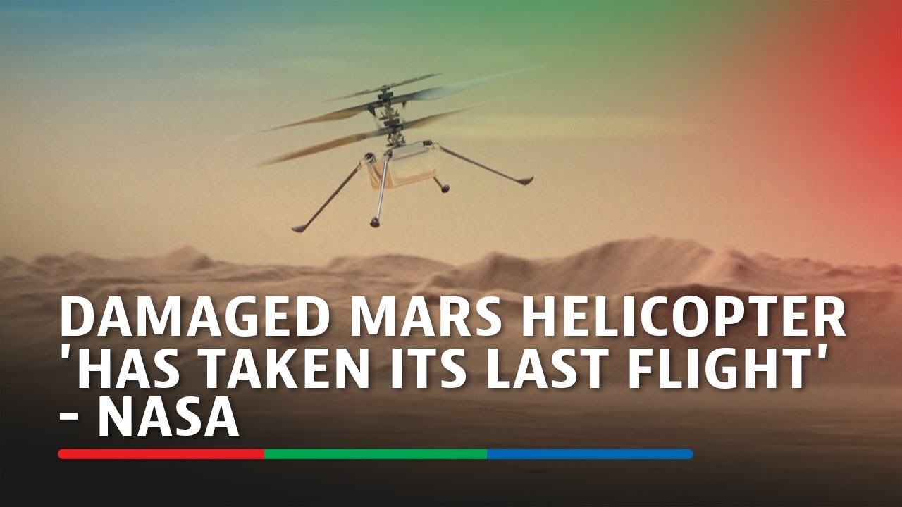Damaged Mars helicopter 'has taken its last flight' - NASA - YouTube