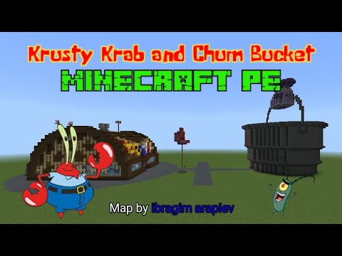Map Krusty Krab and Chum Bucket | Minecraft PE - YouTube