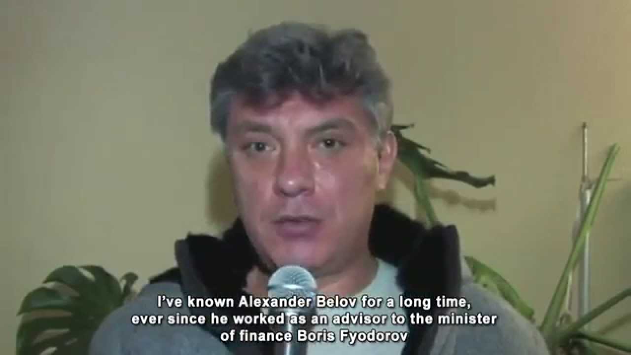 Boris Nemtsov (9.10.1959-27.02.2015) on the arrest of Alexander Belov ...