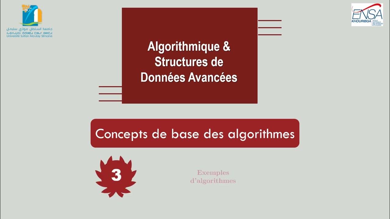 #3 - Exemples d'algorithmes [CH 1 : Concepts de base des algorithmes ...