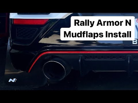 Hyundai Veloster N Rally Armor Mudflap instillation (N logo) - YouTube