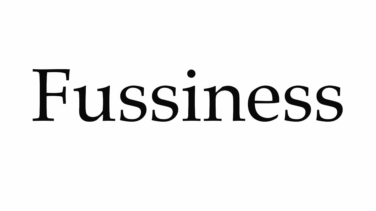 How to Pronounce Fussiness - YouTube