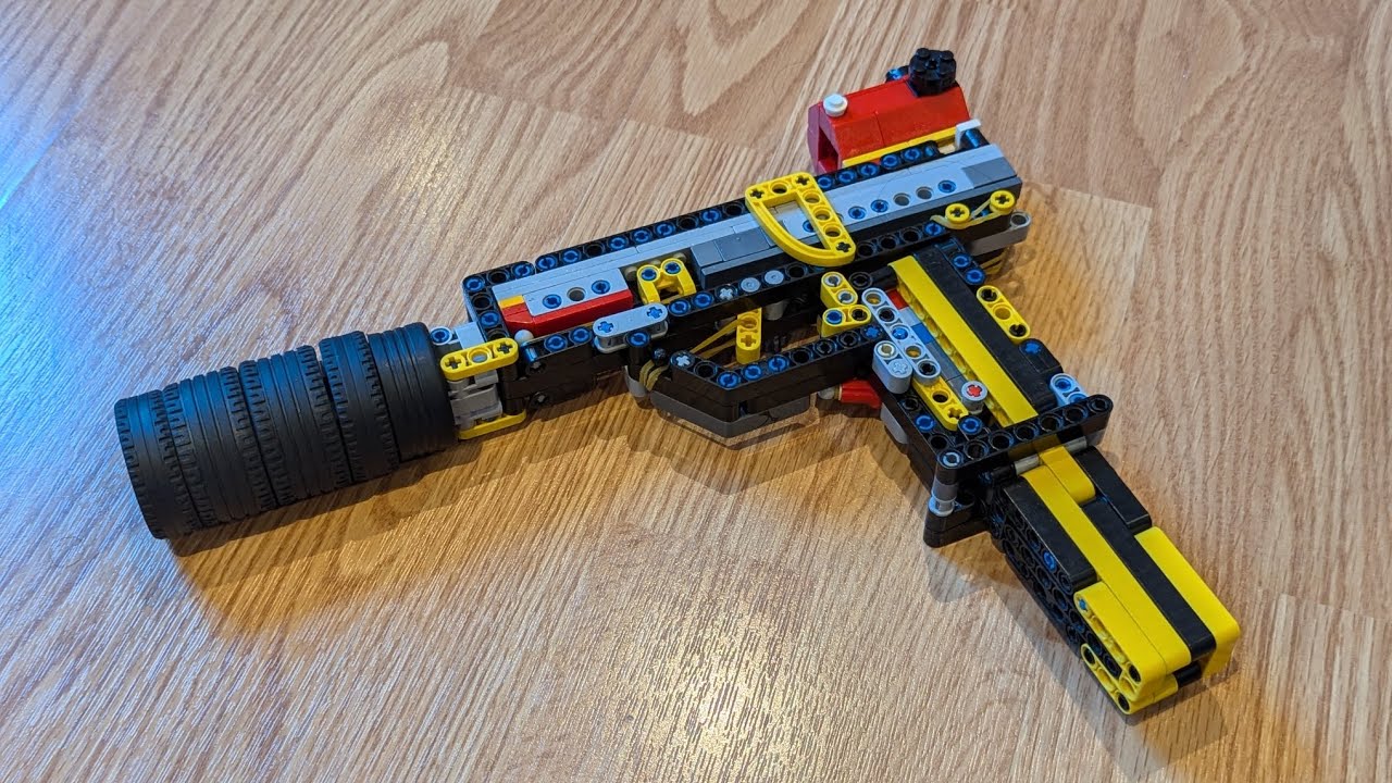 lego gun (fully shooting and working) mag fed pistol. With mechanism ...