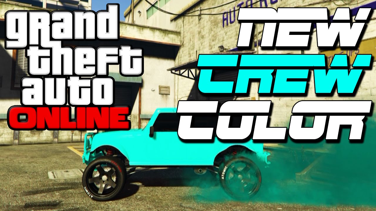 GTA 5 Online - New Modded Crew Color! (Baby Sky Blue!) - YouTube