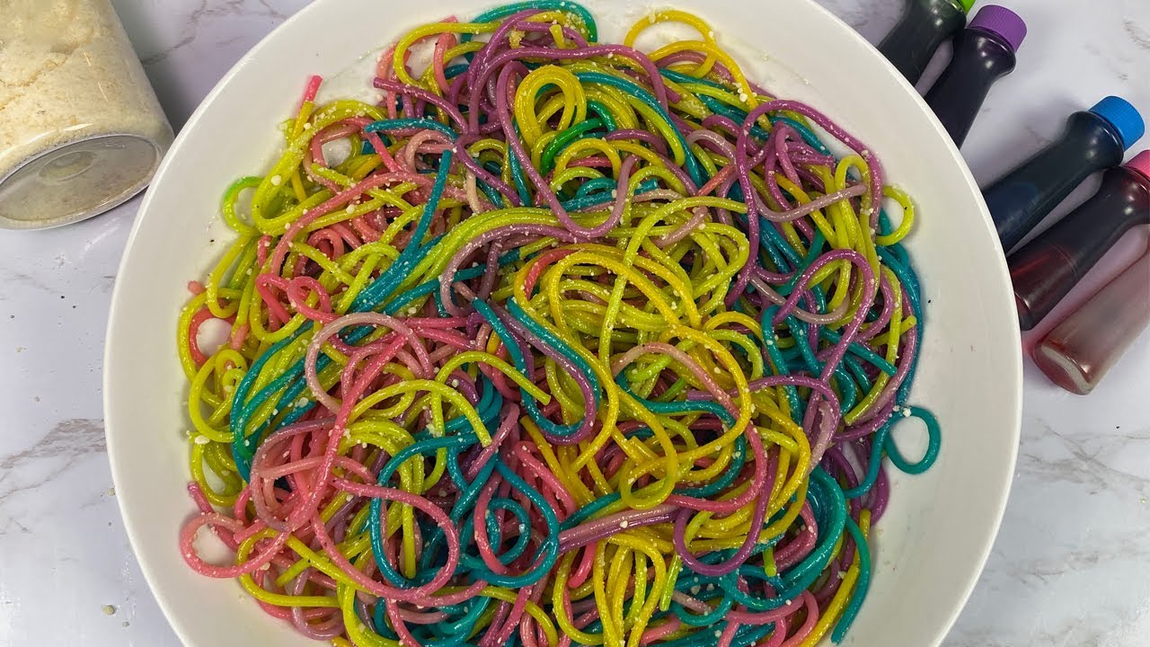 Rainbow Spaghetti - YouTube