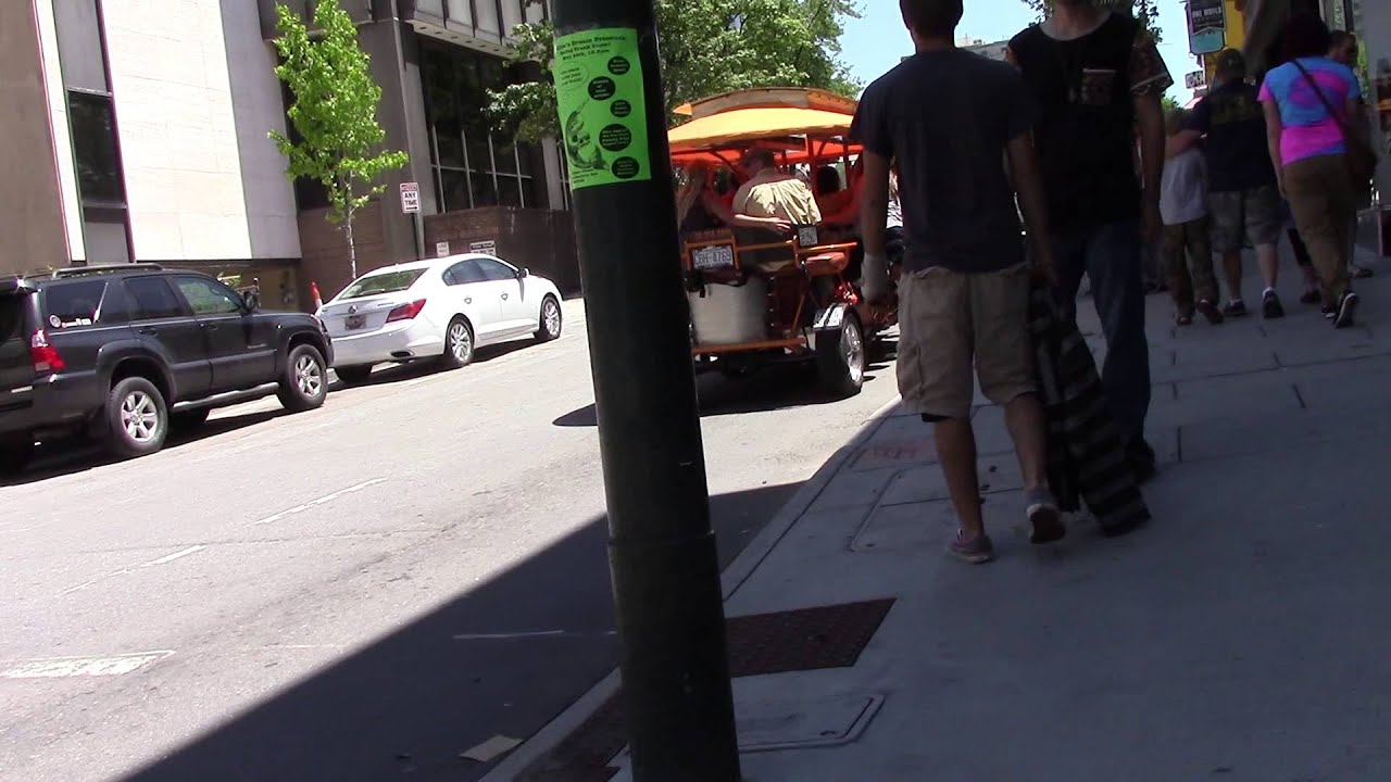 Pedal Powered Bus in Asheville NC. - YouTube