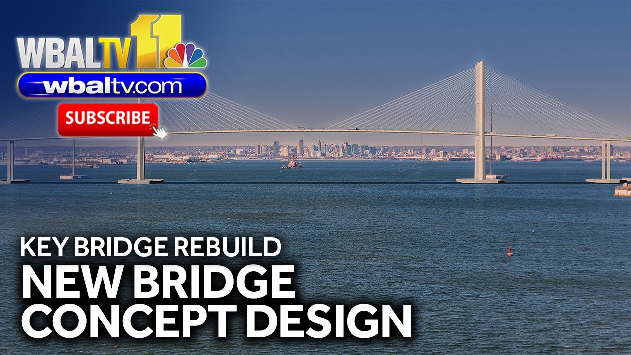 Governor unveils new design concept for Key Bridge - YouTube